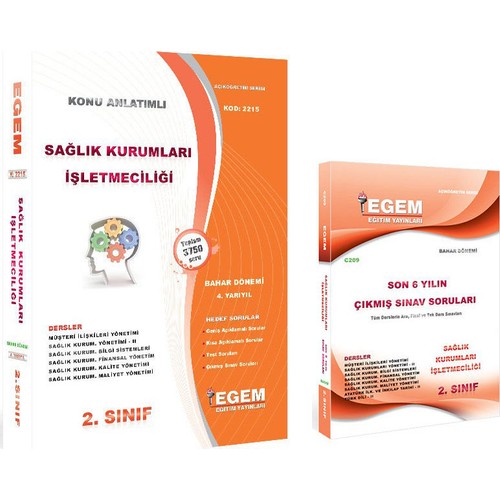 Egem Eğitim Yayınları AÖF Sağlık Kurumları İşletmeciliği 2. Kitabı