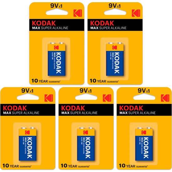Kodak Max Super Alkaline (1x5) 5 Adet Alkalin 9 Volt Pil Fiyatı