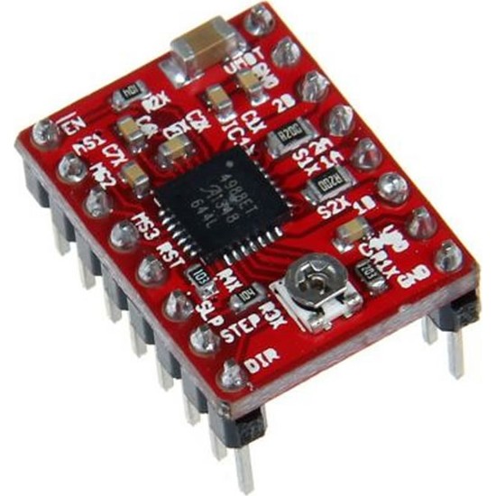 Arduino A4988 Step Motor Sürücü Kartı Kırmızı Pcb Fiyatı