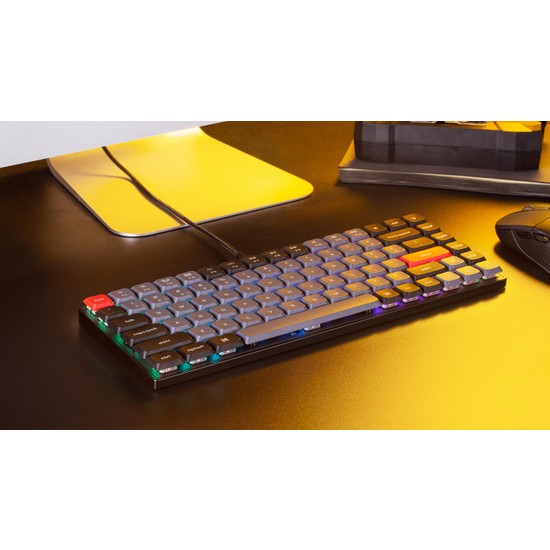 Keychron S1 Qmk Custom - Gateron Low Profile Red Switch -White ...