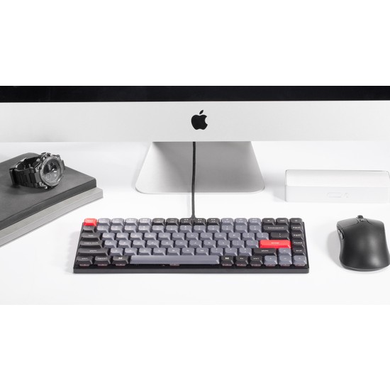 Keychron S1 Qmk Custom - Gateron Low Profile Red Switch -White ...