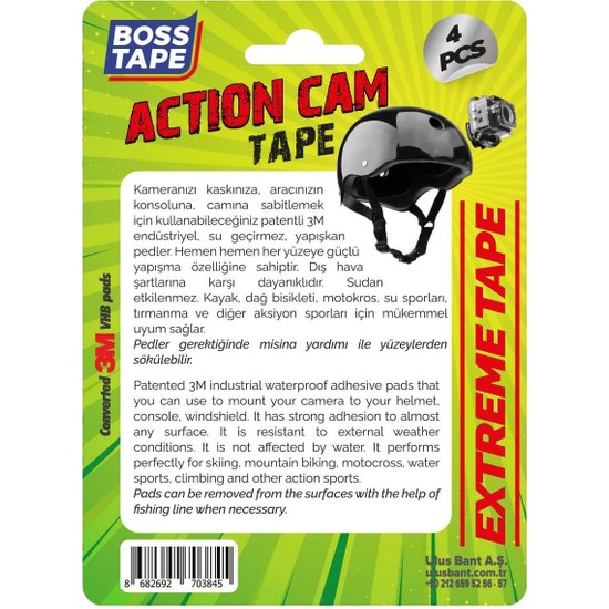 Boss Tape Araba Araç Kamerası Motosiklet Kask Aksiyon Fiyatı
