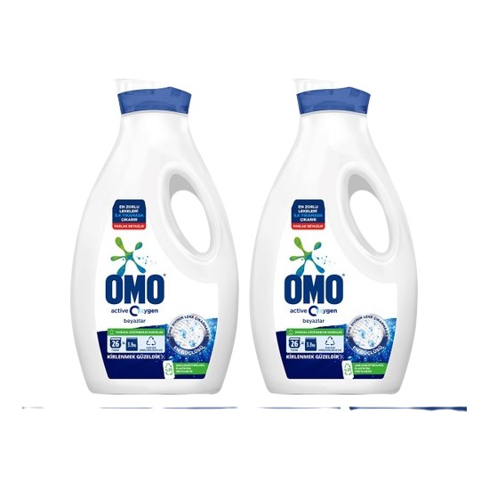 Omo Active Oxygen Sıvı Deterjanı Beyazlar İçin 2 x 1690 ml Fiyatı