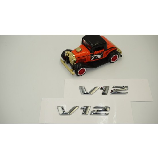 DK Tuning V12 Çamurluk Yanı Gümüş Krom Abs 3m Yazı Logo Fiyatı
