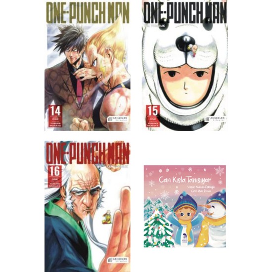 One Punch Man 14 15-16 Manga 3 Lü Set / Can Kışla Tanışıyor Kitabı