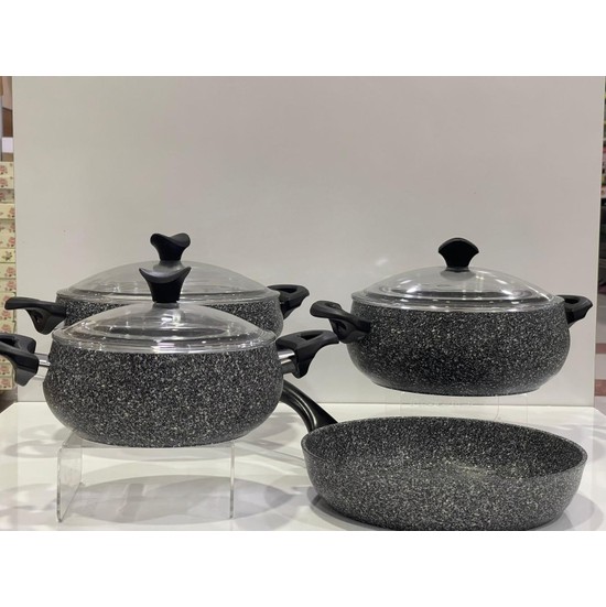 Taç Mastercook Tombik 7 Parça Seti Gri TAC-3820 Fiyatı