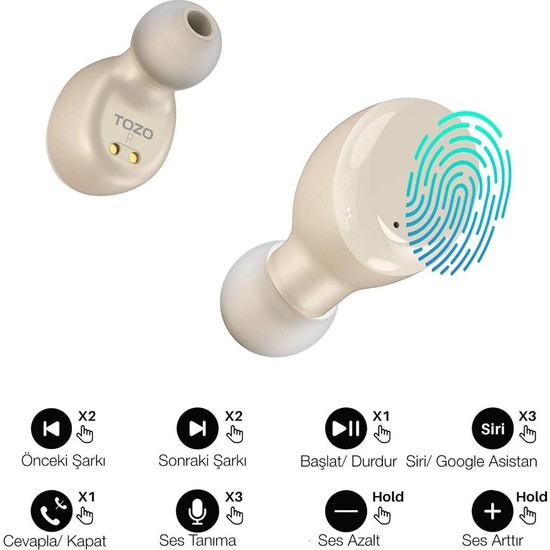 Tozo T6 Bluetooth 5.3 Dokunmatik Kontrol Ipx8 Su Geçirmez Fiyatı