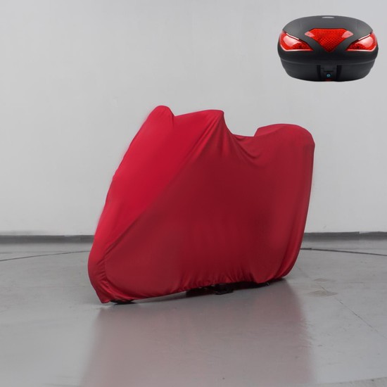 Teksin Peugeot Ninja 103 Çantalı Kırmızı Kumaş Motosiklet Fiyatı
