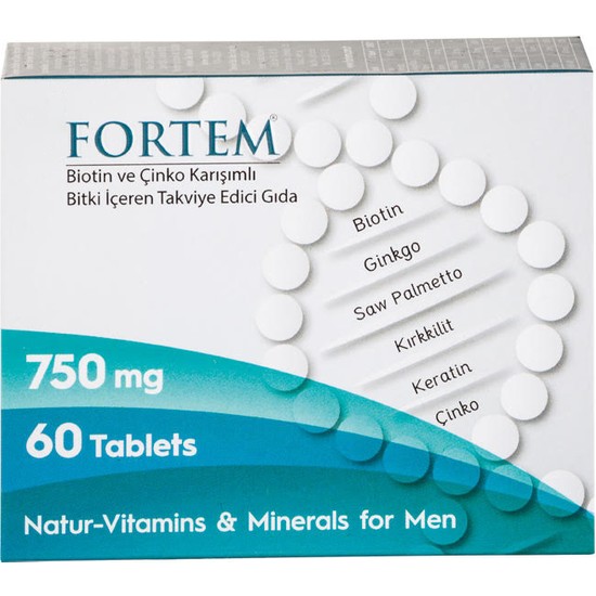 Fortem Biotin ve Çinko Karışımlı Dökülme Karşıtı Erkek Saç Fiyatı