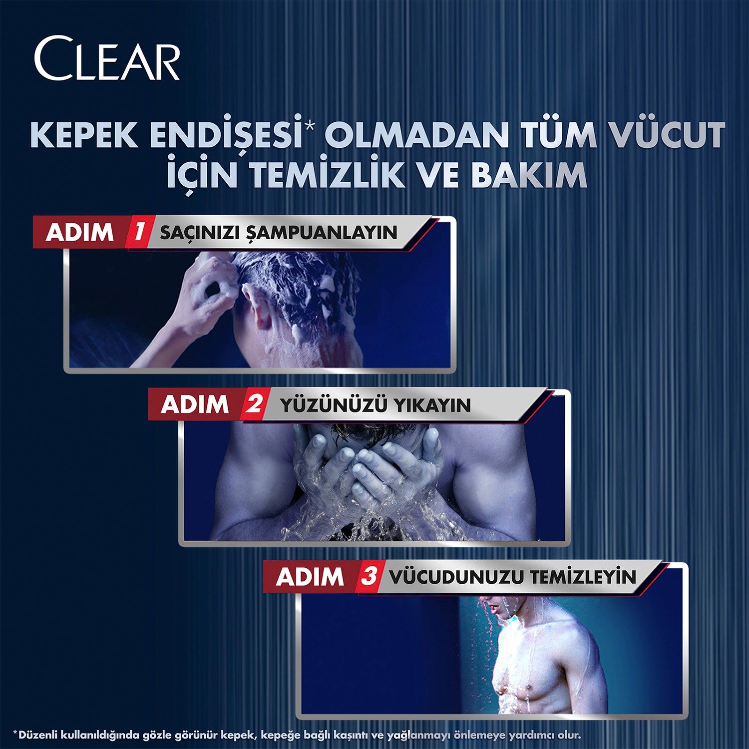 Clear Men 3 in 1 Şampuan & Duş Jeli Arındırıcı Kömür Saç Yüz Fiyatı