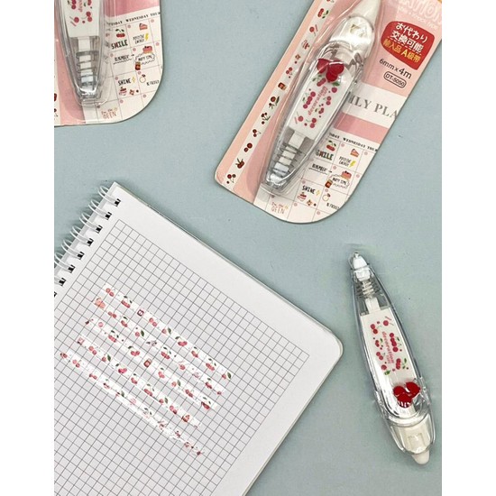 Kağıt Gemi Dükkan Kiraz Desenli Süsleme Bandı Tipeks Tipex Fiyatı