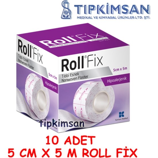Roll Fix Tıbbi Esnek Flaster 5 cm x 5 M 10 Adet Fiyatı
