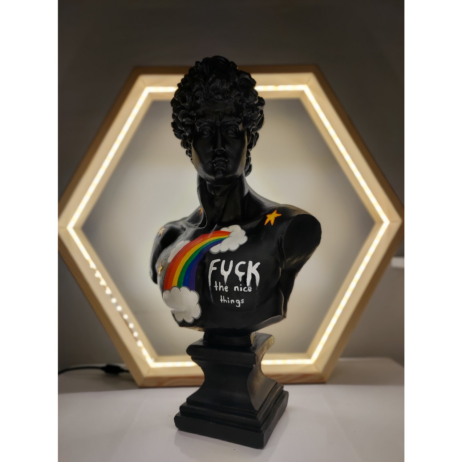 Hedgehog Art Shop David 'rainbow' Dekoratif Heykel, Pop Art Fiyatı