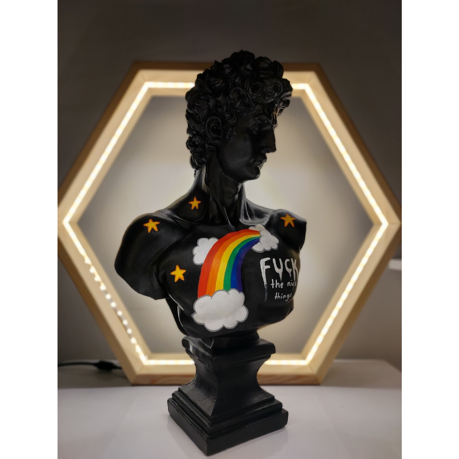 Hedgehog Art Shop David 'rainbow' Dekoratif Heykel, Pop Art Fiyatı