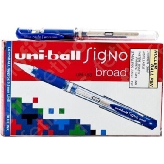 Uni UM-153 Signo Broad Imza Kalemi Mavi 12 Adet Fiyatı