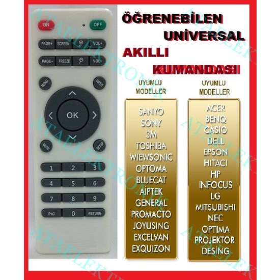 Ata Elektronik Benq Lg Canon Casio Epson Infocus Sony Nec Fiyatı