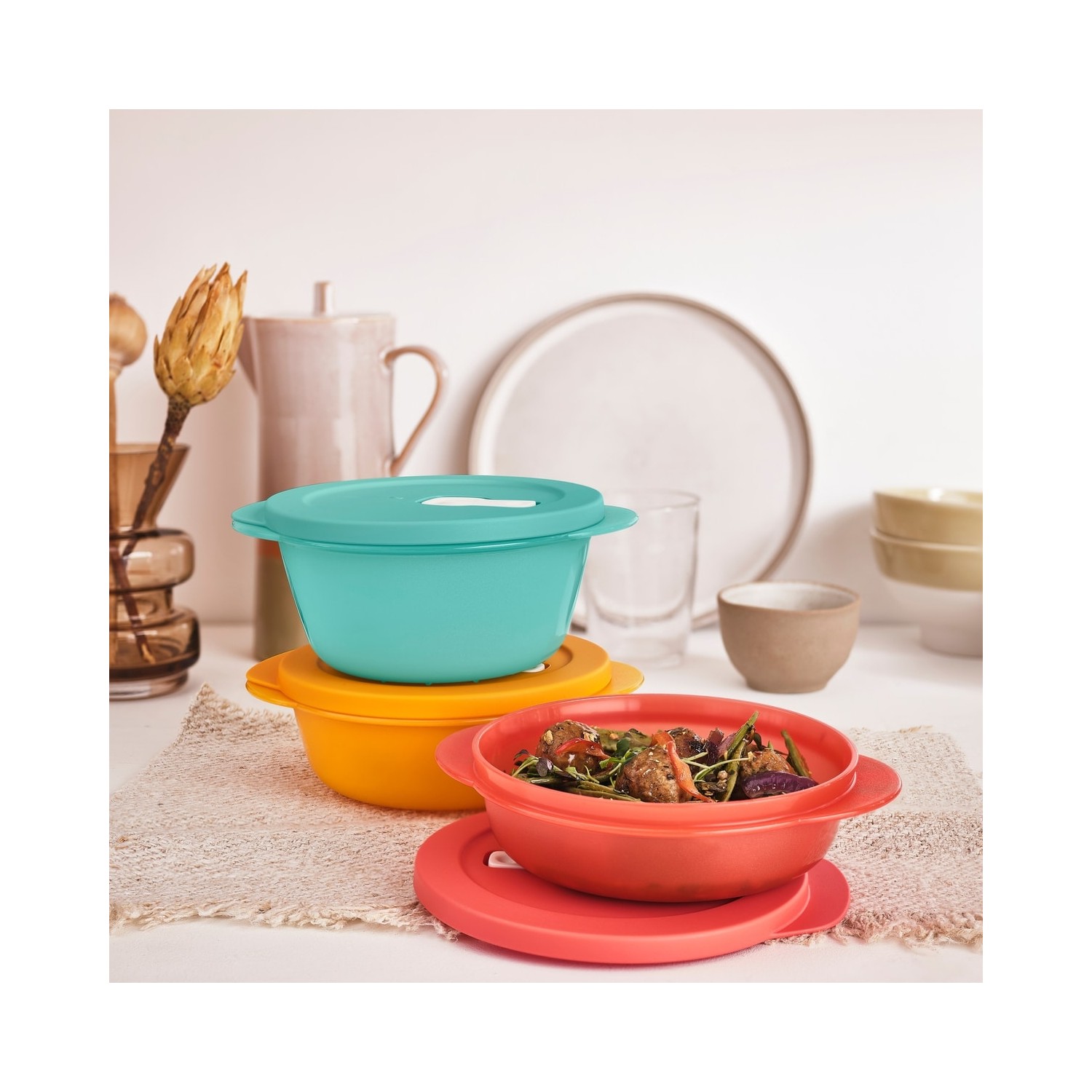 Tupperware Mikrodalga Fırın Isıtma Kabı 3lü Set 400+600+800 Fiyatı