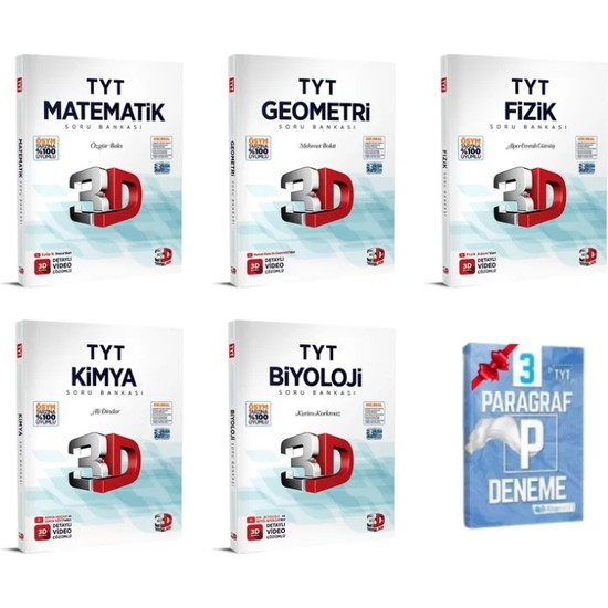 3D Yayınları TYT Matematik Geometri Fizik Kimya Biyoloji Kitabı