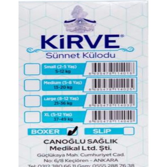 Kirve Sünnet Külodu Kirve Bebek-Çocuk Sünnet Boxer Külodu Fiyatı
