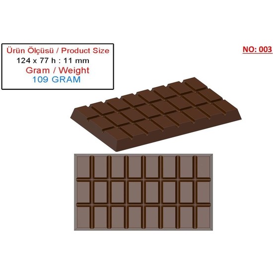 MFS Çikolata Kalıp Tablet Çikolata - Polikarbon Çikolata Fiyatı