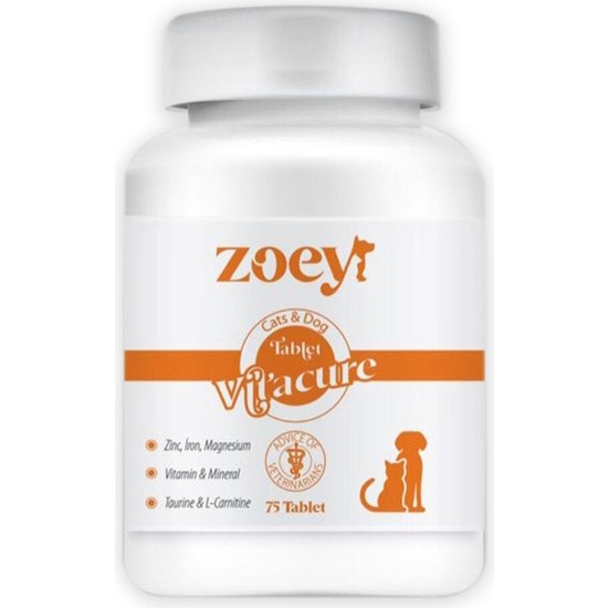 Zoey Vitacure Kedi ve Köpekler Için Multivitamin 75 Tablet Fiyatı
