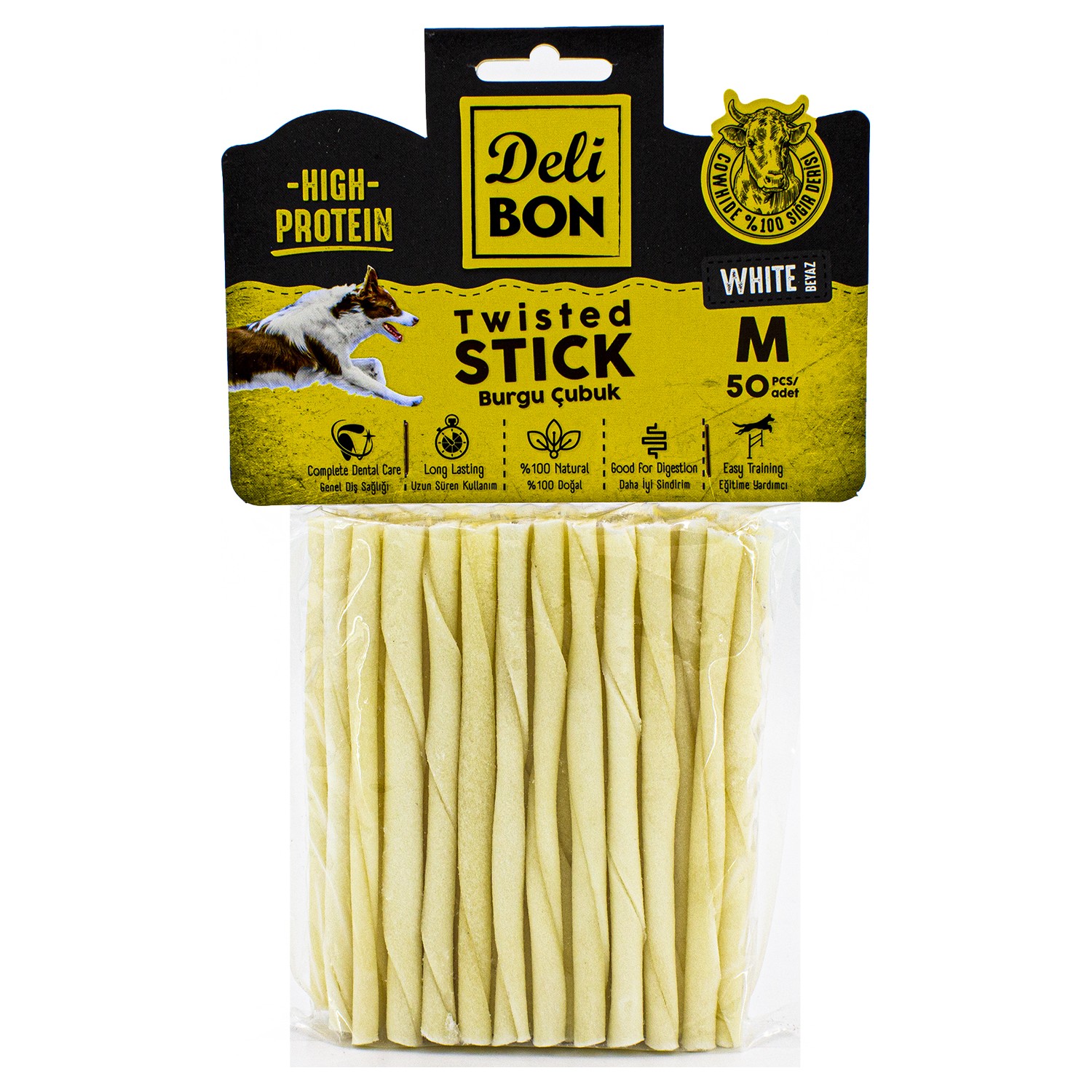 Delibon Burgu Çubuk Orta Boy 50'li Paket Beyaz Fiyatı