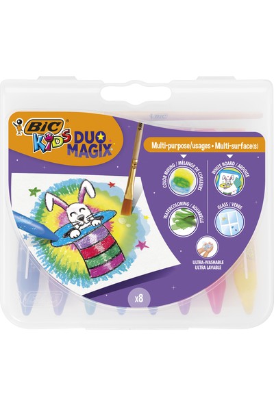 Bic Pastel Duo Magix Çok Amaçlı 8 Renk 989683 Bic Pastel Duo Magix Çok Amaçlı 8 Renk 989683