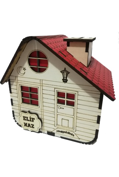 Plaket Home Kırmızı - Beyaz Taraftarlarına Özel Ahşap Dağ Evi Kumbara - Tipbox Plaket Home Kırmızı - Beyaz Taraftarlarına Özel Ahşap Dağ Evi Kumbara - Tipbox