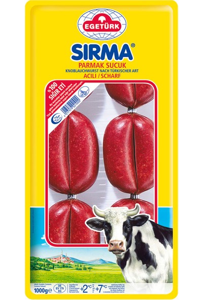 Egetürk Sırma Acılı Parmak Sucuk 1000 gr Egetürk Sırma Acılı Parmak Sucuk 1000 gr