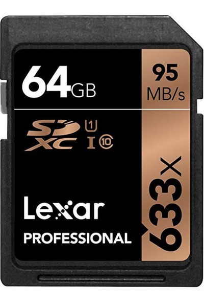 Lexar 64 GB 633X V30 U3 4K Sd Hafıza Kartı (95MBS) Lexar 64 GB 633X V30 U3 4K Sd Hafıza Kartı (95MBS)