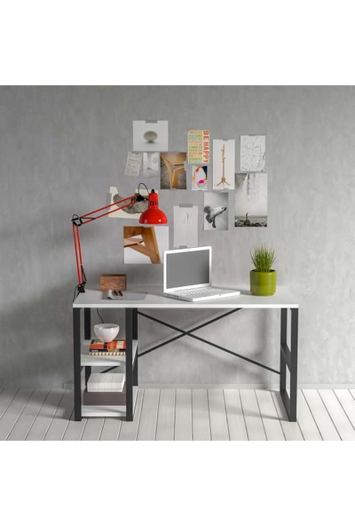 Evdemo Sude Metal Çalışma Masası Beyaz