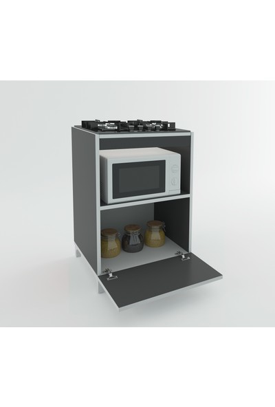 Kenzlife ocak dolabı demi gri 85x60x57 mutfak modül mini fırın ankastre ocak için Kenzlife ocak dolabı demi gri 85x60x57 mutfak modül mini fırın ankastre ocak için