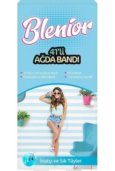 Blenior 41 Li Ağda Bandı Hepsi Bir Arada Set Inatçı ve Sık Tüyler Blenior 41 Li Ağda Bandı Hepsi Bir Arada Set Inatçı ve Sık Tüyler