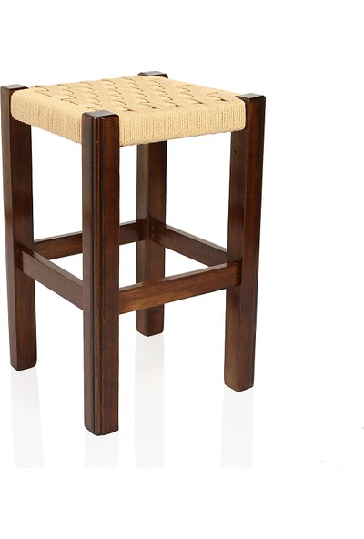 Türkay Tabure Hasır Örgülü Ceviz Renk 60 cm Türkay Tabure Hasır Örgülü Ceviz Renk 60 cm
