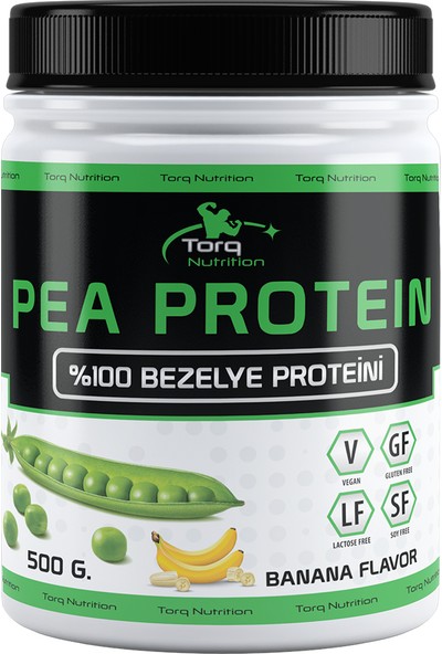 Torq Nutrition Vegan Pea Protein %100 Bezelye Proteini 500 gr - Muz Aromalı Torq Nutrition Vegan Pea Protein %100 Bezelye Proteini 500 gr - Muz Aromalı