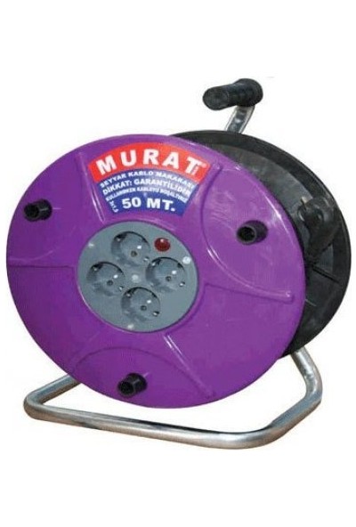 Murat Makaralı Uzatma Kablo Seyyar Priz 50 Metre 3x2.5
