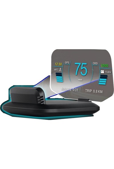 Gplus C1 Hud Head Up Display Obd ve Gps Destekli 4 Fonksiyon Araç Data Yansıtıcı Alarmlı Erken Uyarı Sistemi Hız Devir Gösterge Ekranı Gplus C1 Hud Head Up Display Obd ve Gps Destekli 4 Fonksiyon Araç Data Yansıtıcı Alarmlı Erken Uyarı Sistemi Hız Devir Gösterge Ekranı