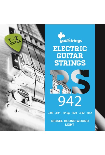 Galli RS942 Elektro Gitar Tel Takımı Light Nikel Wound Set 9-42 Galli RS942 Elektro Gitar Tel Takımı Light Nikel Wound Set 9-42