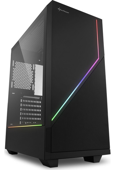 Sharkoon RGB Flow USB 3.0 ATX Mid Tower Oyuncu Bilgisayar Kasası Sharkoon RGB Flow USB 3.0 ATX Mid Tower Oyuncu Bilgisayar Kasası