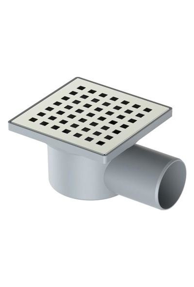 Alsan Yandan Çıkışlı Paslanmaz Yer Süzgeci 50’lik