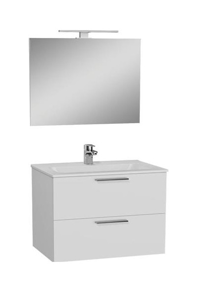 VitrA Mia 75024 Banyo Dolabı Seti, Çekmeceli, 80 cm, Parlak Beyaz VitrA Mia 75024 Banyo Dolabı Seti, Çekmeceli, 80 cm, Parlak Beyaz