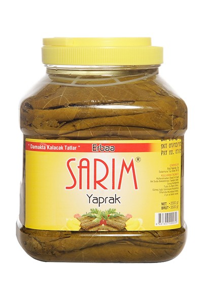 Sarım Tokat Erbaa Salamura Asma Yaprak 2000 gr Sarım Tokat Erbaa Salamura Asma Yaprak 2000 gr