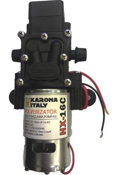 Karona Italy Hidrofor Pompa 12V 3.1 Lt 5.5 Bar Karona Italy Hidrofor Pompa 12V 3.1 Lt 5.5 Bar
