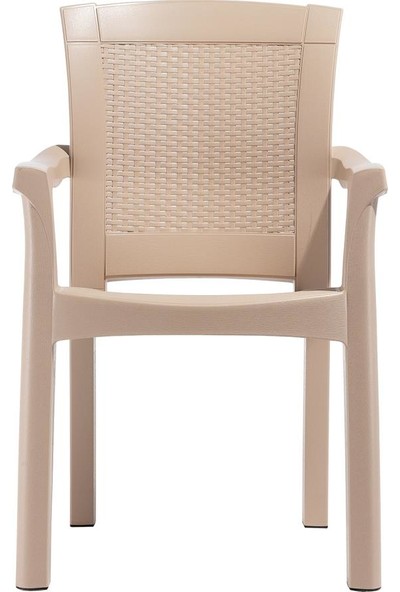 Novussi Roma Rattan Balkon Bahçe Sandalyesi Mobilyası Kapuçino Novussi Roma Rattan Balkon Bahçe Sandalyesi Mobilyası Kapuçino