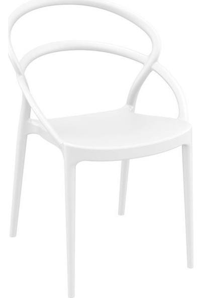 Siesta Pia Iç ve Dış Mekan Sandalyesi Beyaz