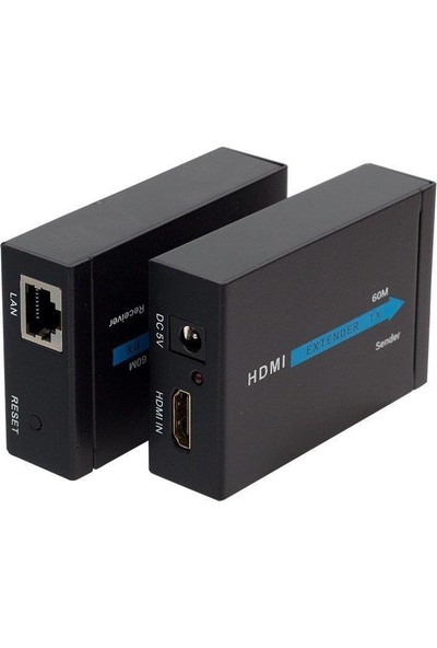 Powermaster HDMI To Cat5-Cat6 Extender 60 m Uzatıcı PM-18232 Powermaster HDMI To Cat5-Cat6 Extender 60 m Uzatıcı PM-18232