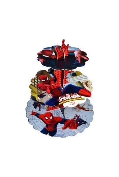 Tuğra Spiderman Örümcek Adam Cup Kek Standı 3 Katlı