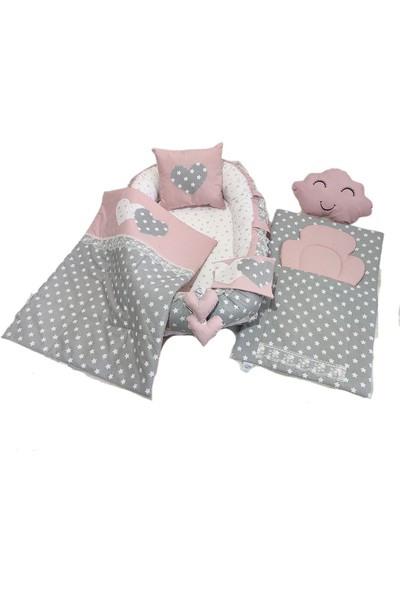 Bebek Atölyesi Gri Pudra 6 Parça Babynest Set Bebek Atölyesi Gri Pudra 6 Parça Babynest Set