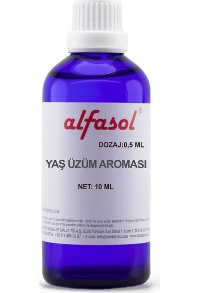 Alfasol Yaş Üzüm Aroması 10 ml Alfasol Yaş Üzüm Aroması 10 ml