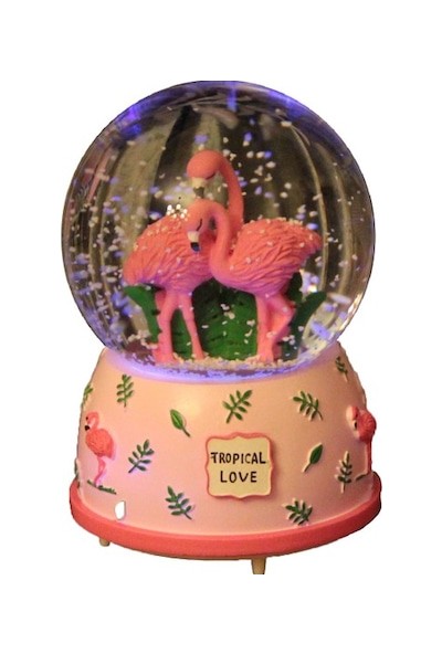 Wepools Flamingo Işıklı Müzikli Kar Motorlu Büyük Boy Kar Küresi Pembe Wepools Flamingo Işıklı Müzikli Kar Motorlu Büyük Boy Kar Küresi Pembe